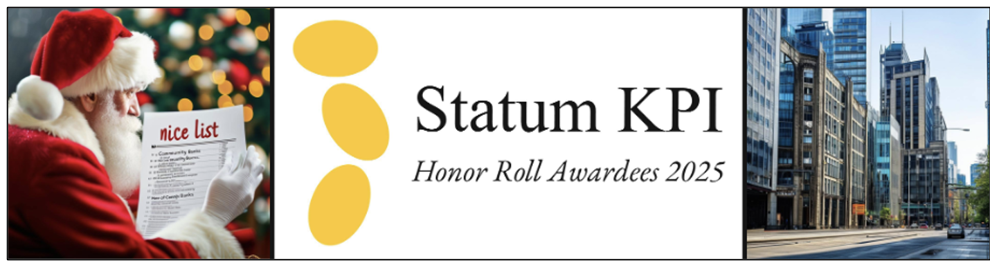Statum KPI Honor Roll 2025 for Banks ($100M to $10B)